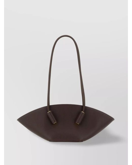 THEMOIRÈ Structured Shape Shoulder Bag With Long Handles in White | Lyst