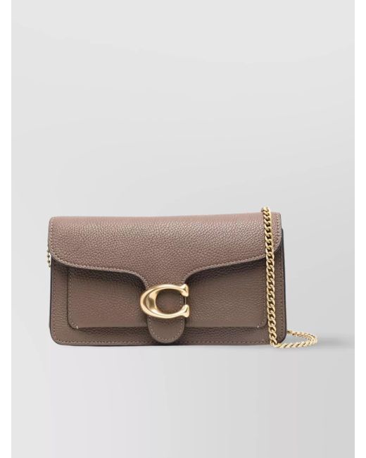 COACH Tabby Chain Strap Leather Clutch | Lyst