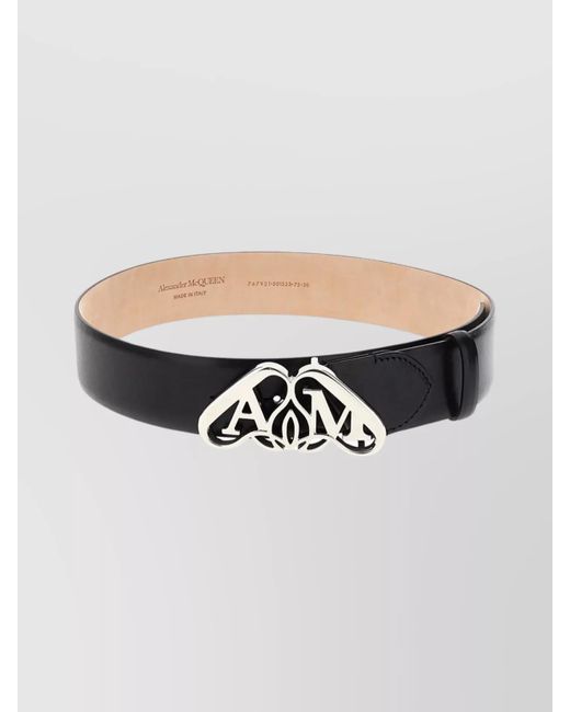 McQueen Leather Seal Belt Adjustable Length | Lyst UK