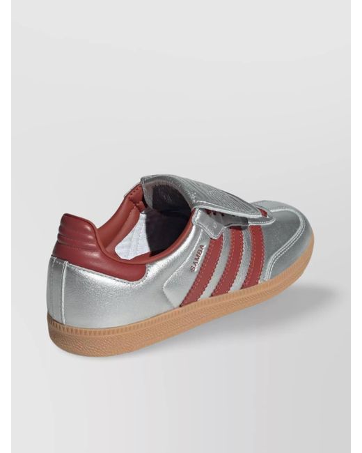 adidas Logo Sneakers Metallic Finish in Grey | Lyst UK