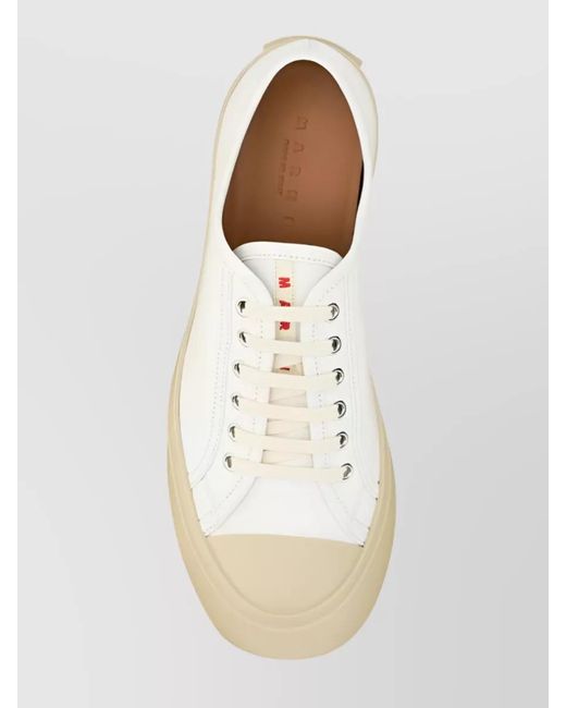 Marni Pablo Logo Embroidered Sneakers in Natural for Men | Lyst UK