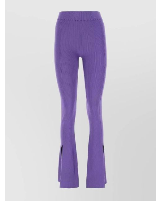 Remain Viscose Blend Flared Pant With Ribbed Texture in Purple | Lyst