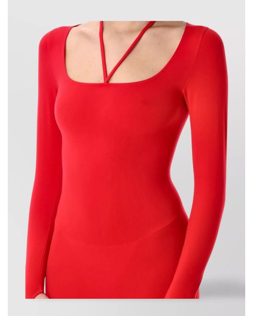 ANDREADAMO Sculpting Jersey Mini Dress in Red | Lyst UK