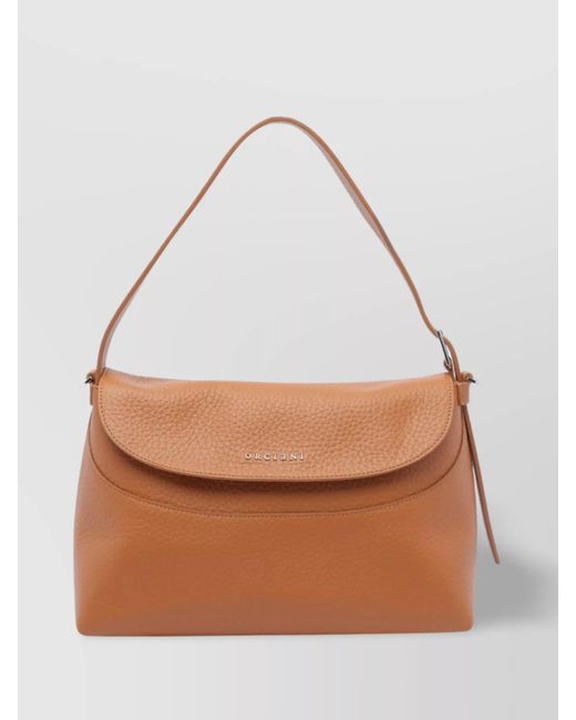 Orciani Nana Leather Shoulder Bag in Brown | Lyst