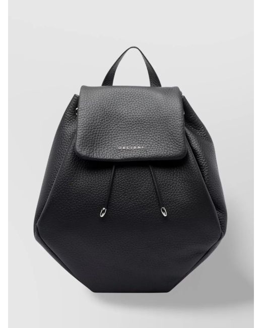 Orciani Soft Pebbled Texture Backpack With Adaptable Straps in Black | Lyst