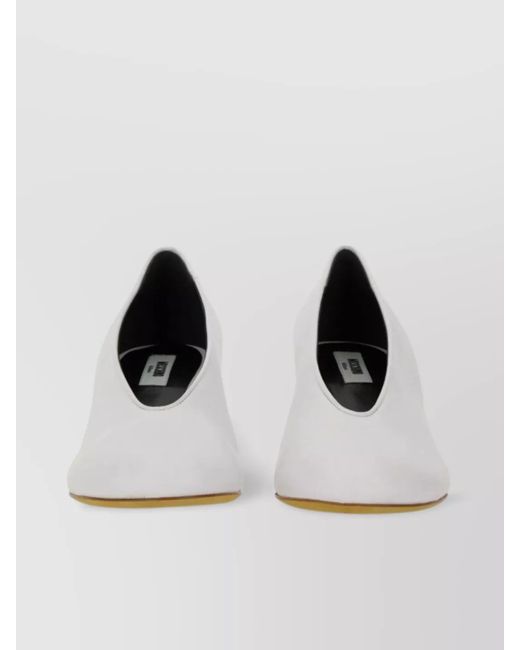 Moschino "Duck" Almond Toe Curved Heel Pumps | Lyst