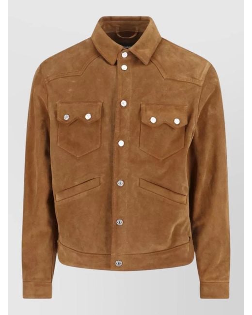 DSquared² Straight Jacket Chest Pockets Side Entry Point Collar in ...