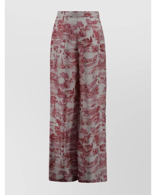 Max Mara High Waist Wide Leg Trousers With Side Pockets | Lyst