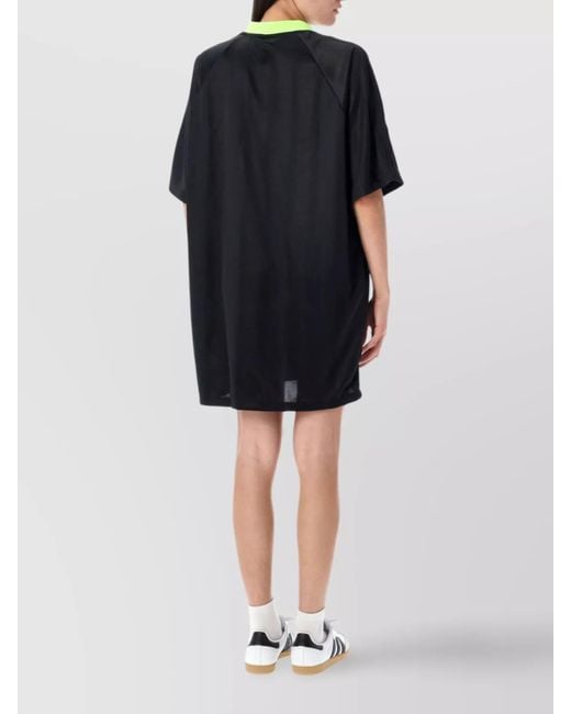 adidas Originals Oversized Soccer Jacquard Dress in Black | Lyst UK