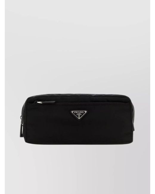 Prada Rectangular Re-Nylon Beauty Case With Saffiano Leather in Black ...