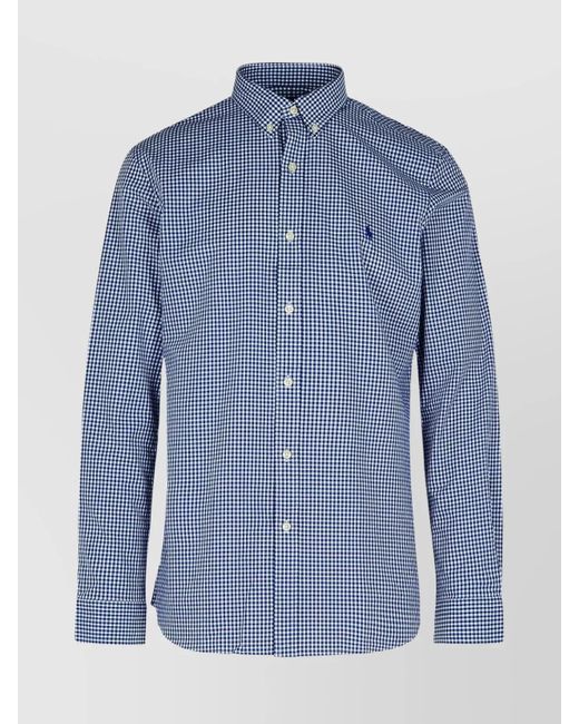 Polo Ralph Lauren Cotton Shirt Checkered Pattern in Blue for Men | Lyst