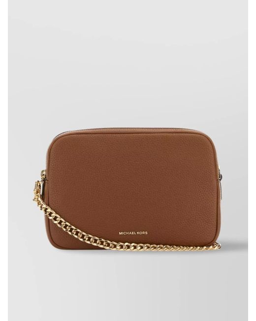 Michael Kors Medium Bryant Shoulder Bag With Pebbled Texture in Brown ...