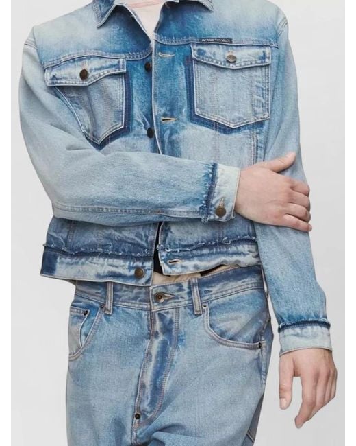 Maison Margiela Denim Jacket Chest Pockets Faded Wash in Blue for Men ...