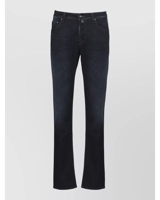 Jacob Cohen Cotton Jeans Straight Leg Belt Loops Handkerchief in Blue ...