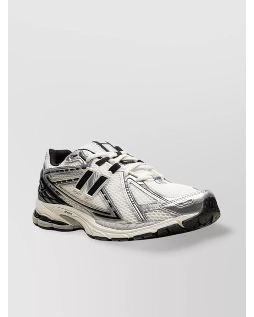 New Balance Round Toe Mesh Trim Sneakers With Reflective in Metallic ...