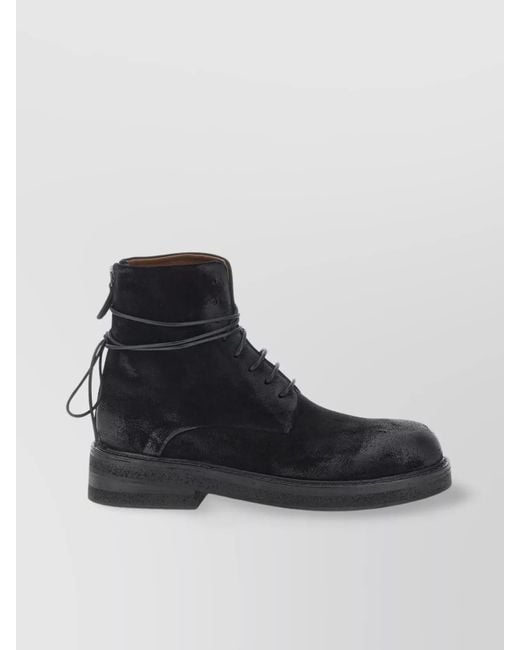 Marsèll Wrap Ankle Round Toe Textured Boots in Black for Men | Lyst UK
