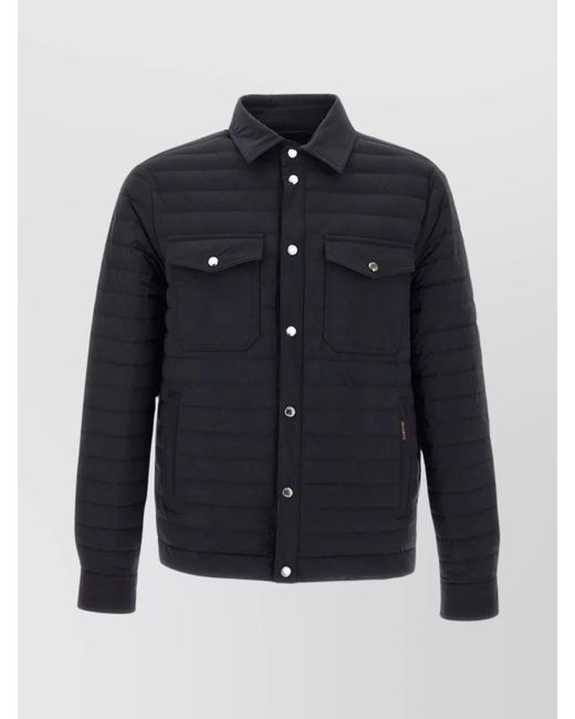 Moorer Overshirt Jacket Quilted Design in Blue for Men | Lyst