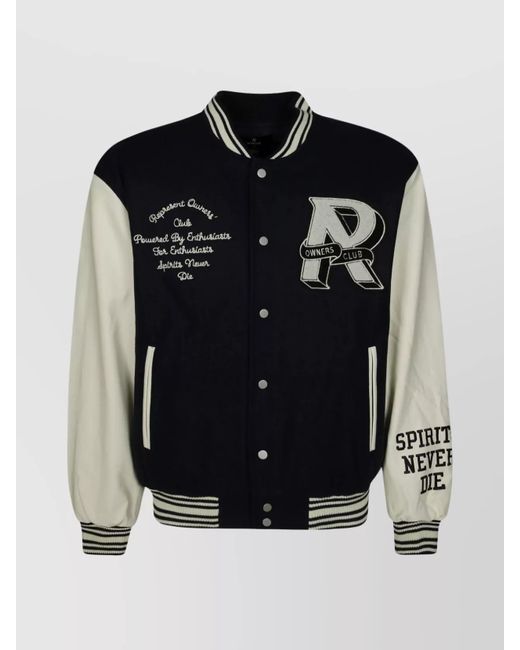 Represent Club Membres Varsity Jacket in Black for Men | Lyst
