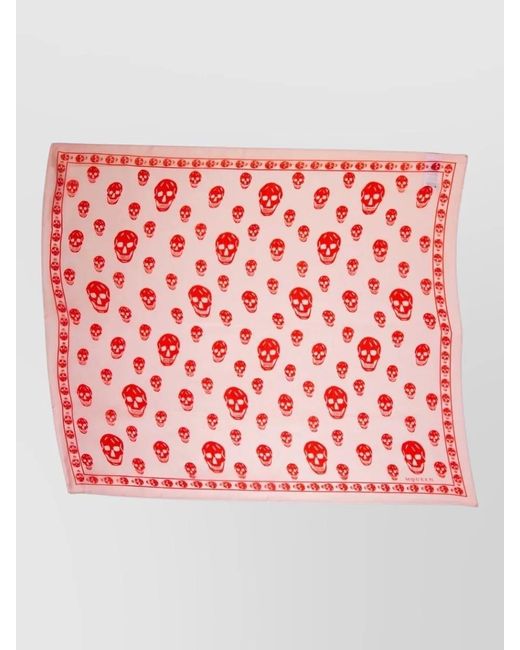 McQueen Skull Scarf in Red | Lyst UK