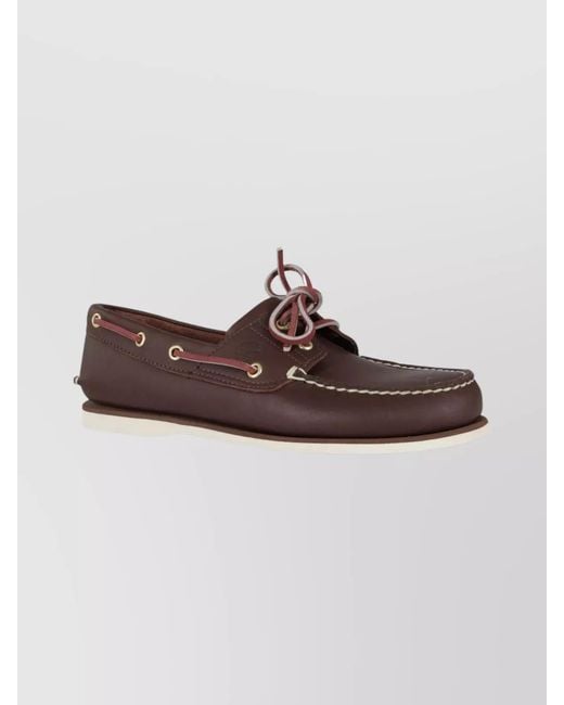 Timberland Moc Toe Boat Shoes With Rubber Sole in Brown for Men | Lyst UK