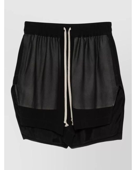 Rick Owens Boxer Shorts Side Split Sheer Panels in Black | Lyst UK