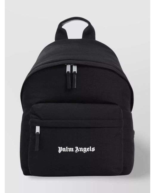Palm Angels Cordura Logo Cargo Pocket Backpack in Black for Men | Lyst UK