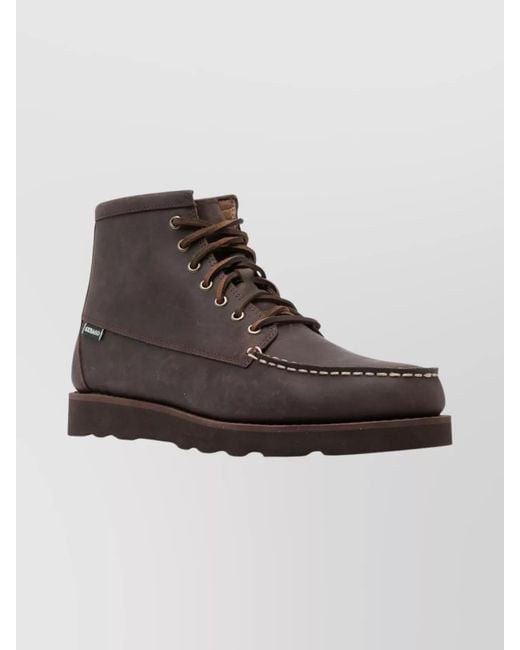 Sebago Suede Ankle Boots With Round Toe Design in Brown for Men | Lyst UK