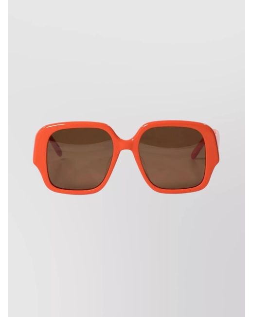 Loewe Square Frame Slim Sunglasses And Lenses in Orange | Lyst