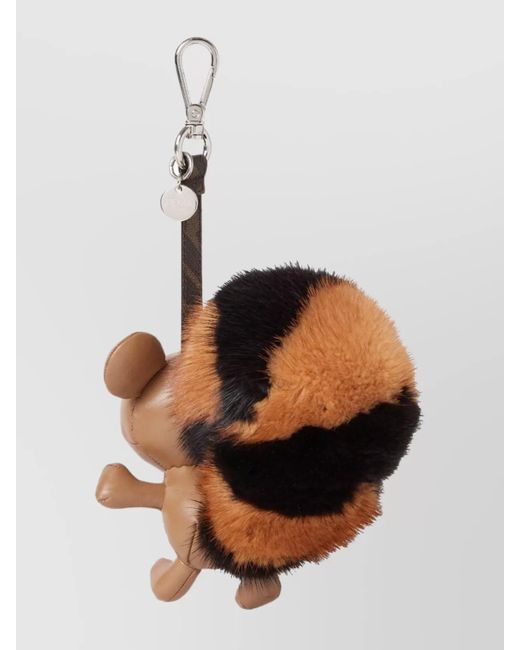 Fendi Animal Shape Mink Fur Keychain Charm in White for Men | Lyst UK