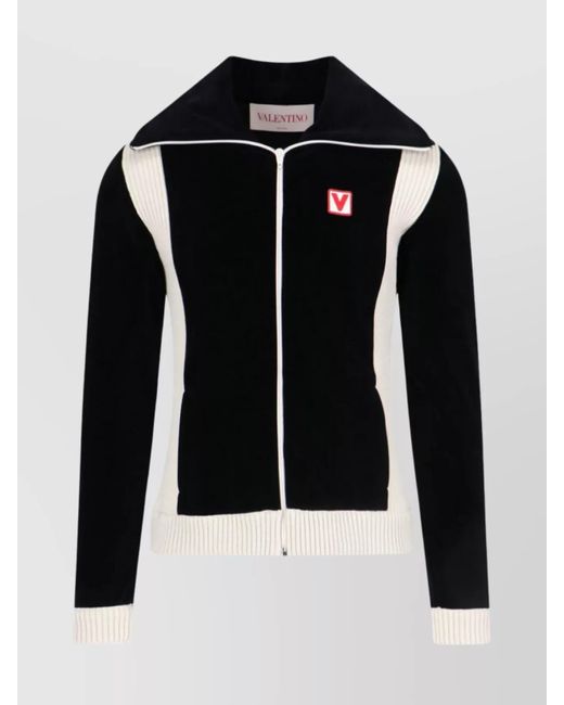 Valentino Ribbed Knit Contrast Panels in Black for Men | Lyst