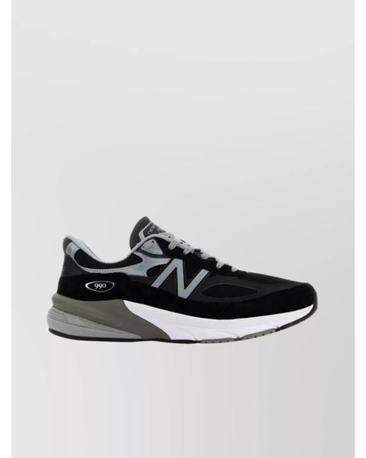New Balance Mesh Upper Sneakers Contrast Midsole in Black for Men | Lyst