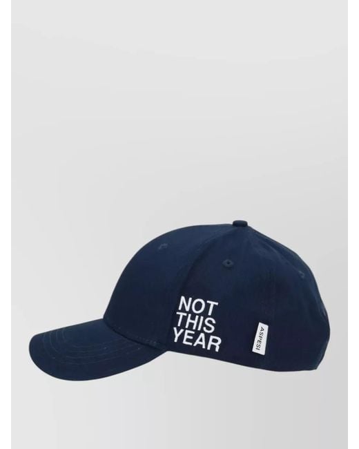 Aspesi Cotton Baseball Cap Curved Brim Vents in Blue for Men | Lyst UK
