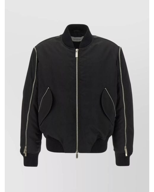 Off-White c/o Virgil Abloh Padded Bomber Jacket With Ribbed Cuffs in ...