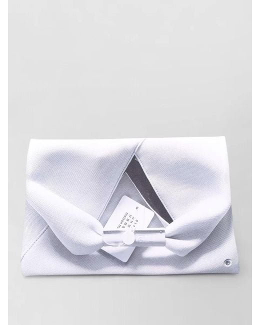 MM6 by Maison Margiela Japanese Trompe L Oeil Clutch Bag in White | Lyst UK