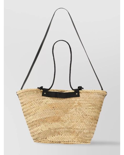 Castañer Rectangular Woven Tote Bag With Dual Handles in Natural | Lyst