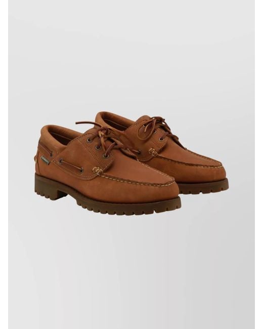Sebago Round Toe Brogues Featuring Stitch Detailing in Brown for Men ...