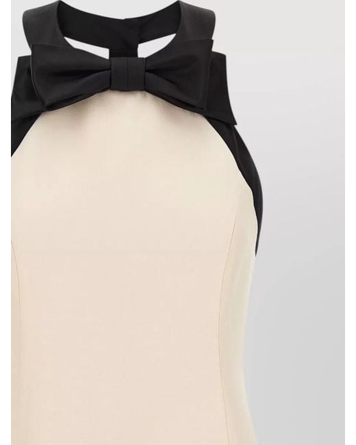 Valentino Garavani Couture Crepe Dress Bow Halter Neckline in Natural ...