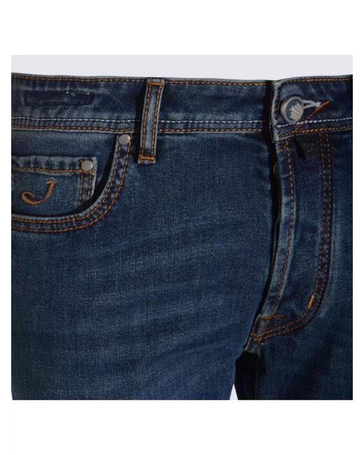 Jacob Cohen Straight Trousers With Belt Loops And Pockets in Blue for ...