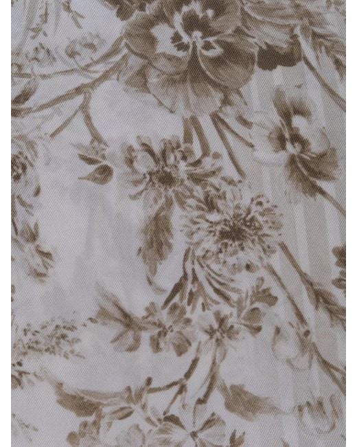 Dior Long Scarves Floral Pattern Striped Design in Grey | Lyst UK