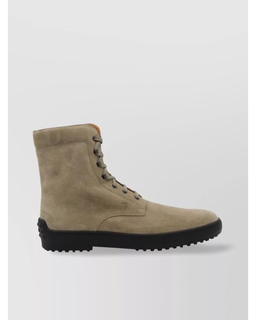 Tod's High Ankle Boots Lug Sole in Brown for Men | Lyst UK