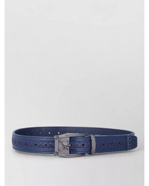 Oakley Skull Leather Belt Metal Eyelet Design in Blue for Men | Lyst UK
