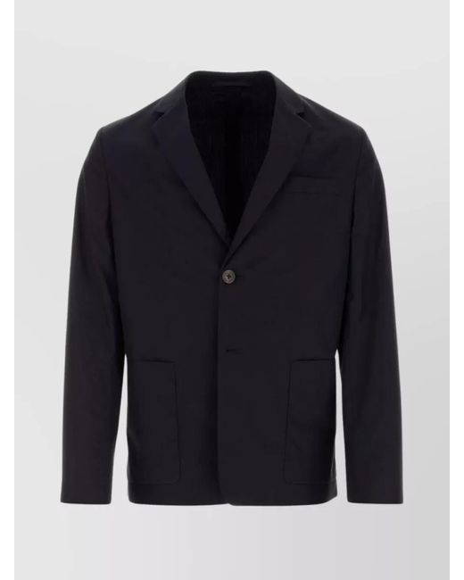 Prada Cotton Blazer in Blue for Men | Lyst UK