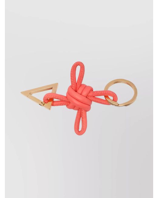 Bottega Veneta Berry Crushed Double Ring Key Cases in White | Lyst