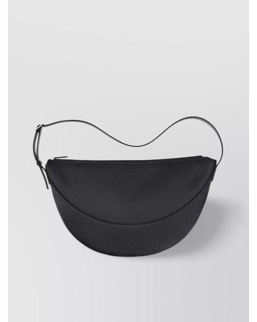 The Row Jouve Leather Shoulder Bag With Curved Shape in Gray | Lyst