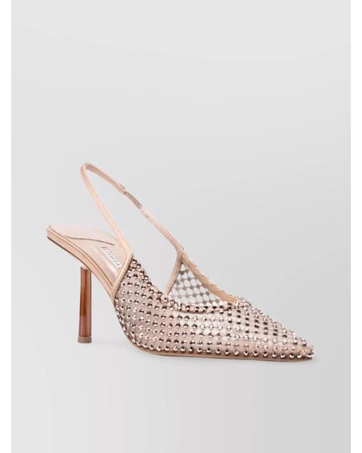 Le Silla Gilda Crystal Embellished Mesh Pumps in Pink | Lyst UK