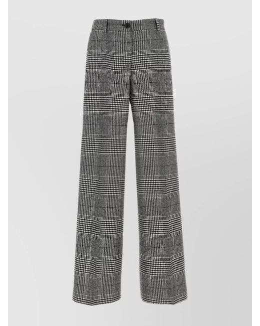 Dolce & Gabbana Tailored Trousers Checkered Pattern in Gray | Lyst
