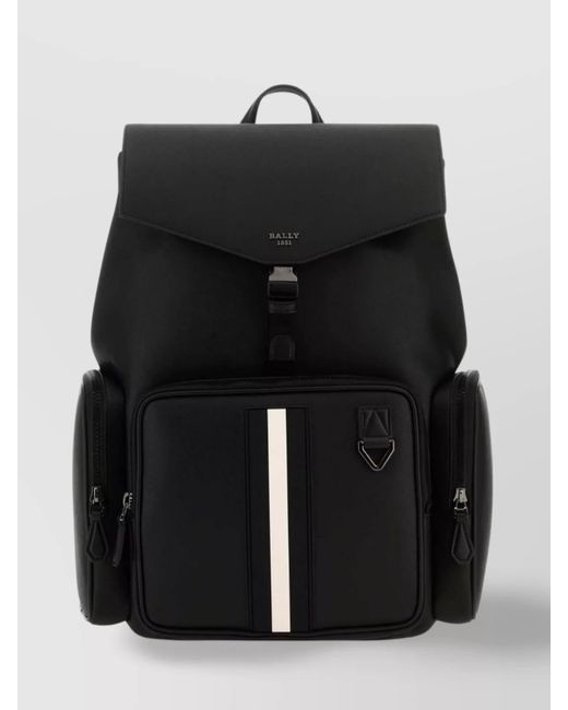 Bally Leather Backpack Large External Pockets in Black for Men | Lyst