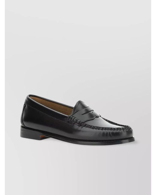 G.H. Bass & Co. Leather Penny Loafer Moc Toe in Black | Lyst
