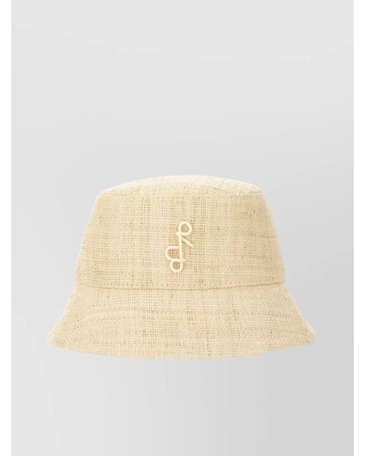 Ruslan Baginskiy Fabric Texture Wide Brim Hat in Natural | Lyst