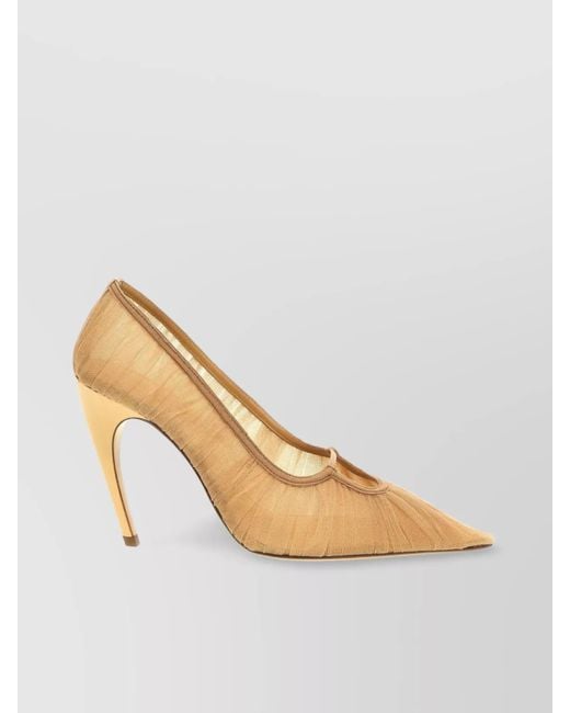 Nensi Dojaka Sheer Mesh Stiletto Pumps in Metallic | Lyst